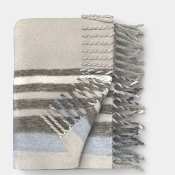 Threshold | Bedding | New Threshold Gray Woven Plaid Throw Blanket 6 X ...